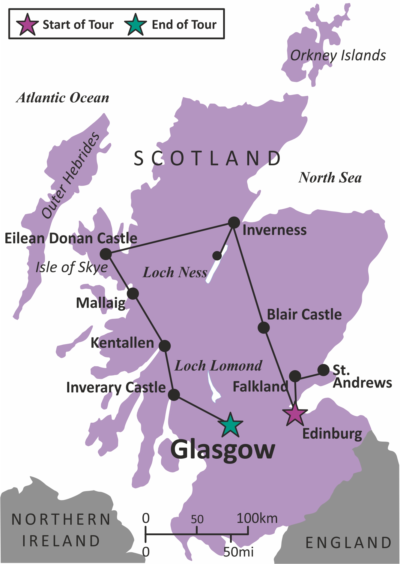 Eilean Donan Castle Map
